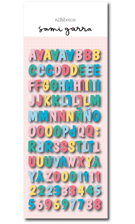 "Confeti" Puffy Alphabet Sticker 103 pcs| Scrap Diva Designs