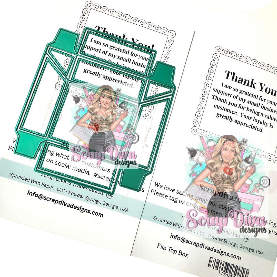 Flip Top Box| Scrap Diva Designs