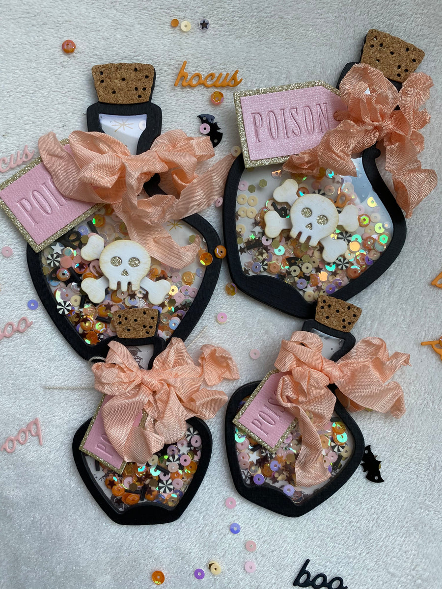 Poison Bottle Shakers| Scrap Diva Designs