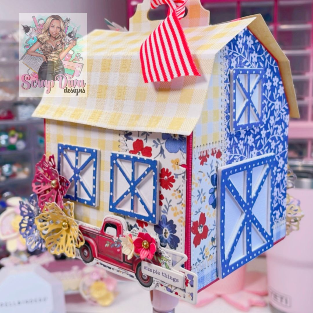 3D Barn Gift Box| Scrap Diva Designs