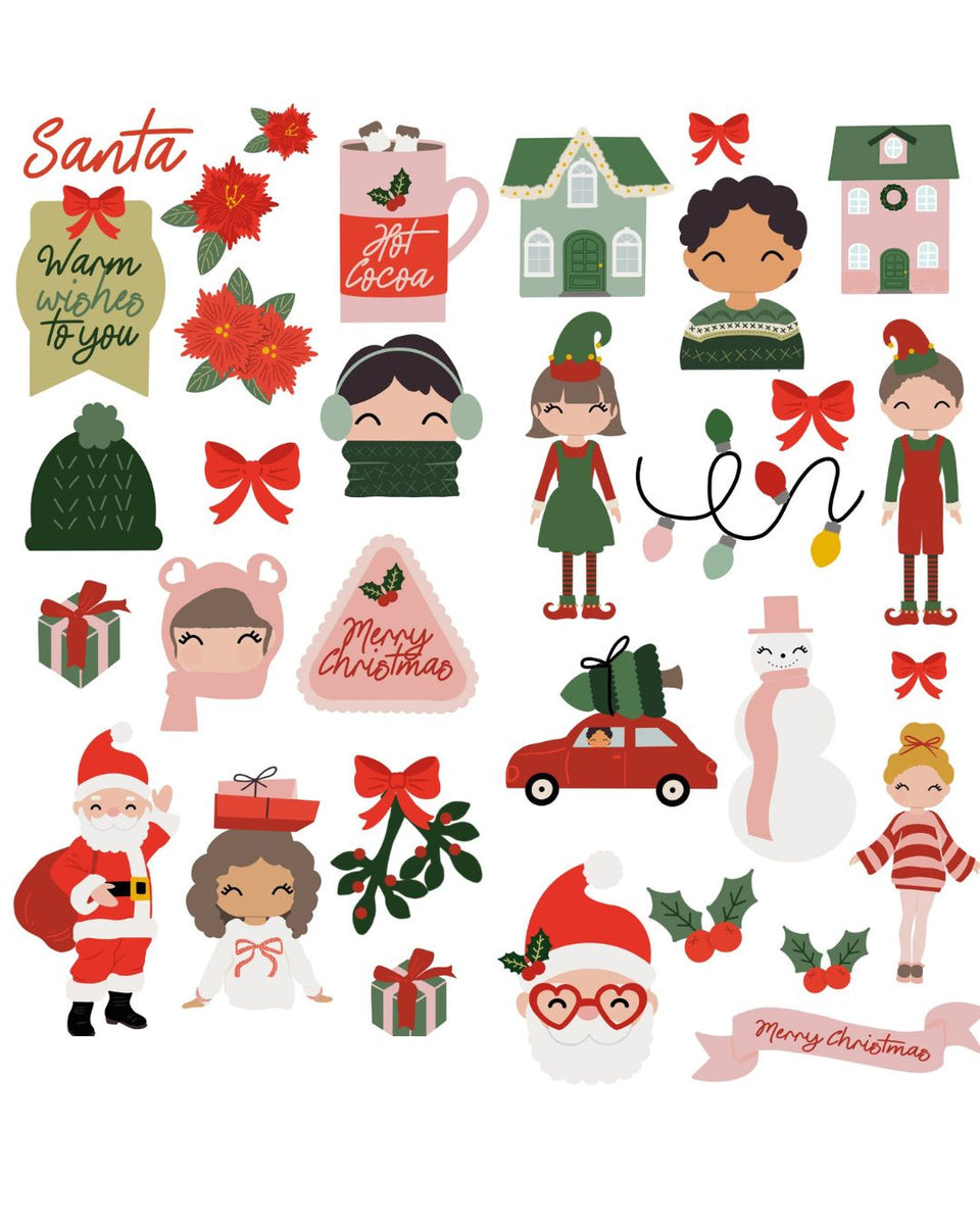 Holiday Magic Chipboard Stickers| Scrap Diva Designs