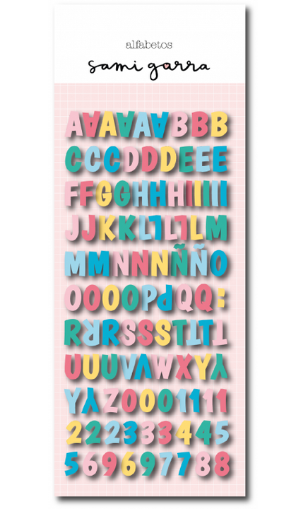 "Confeti" Puffy Alphabet Sticker 103 pcs| Scrap Diva Designs