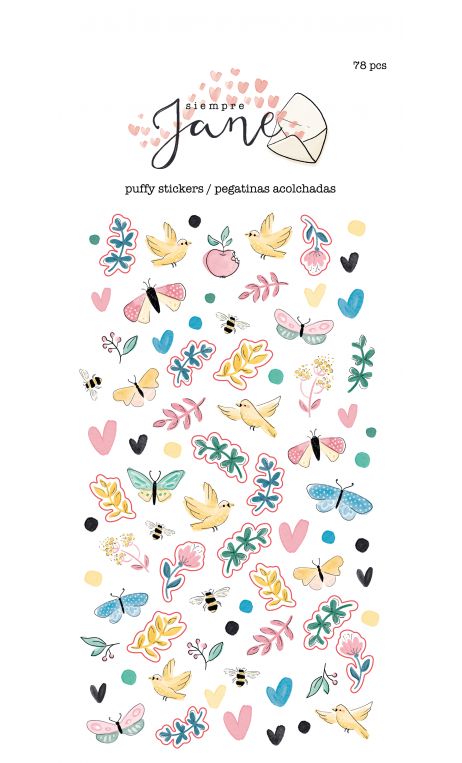 Puffy Stickers 78 pcs "Siempre jane"| Scrap Diva Designs