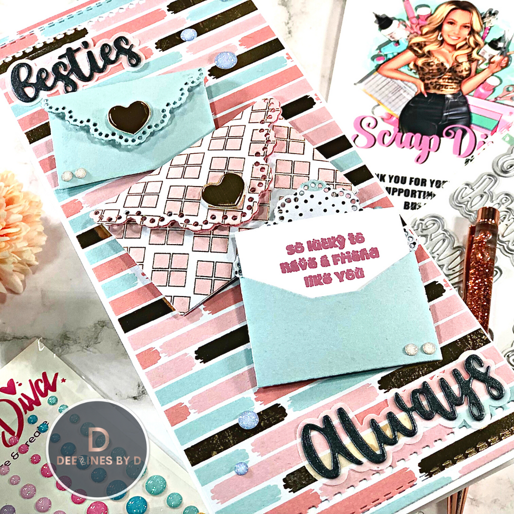 Mini Scalloped Envelope Set| Scrap Diva Designs