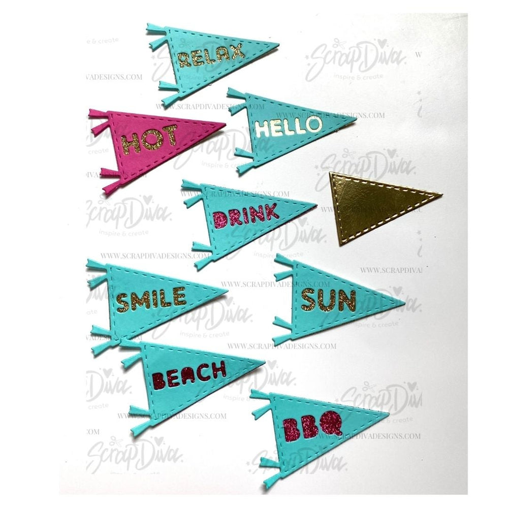 Summer Pennants / Flags| Scrap Diva Designs