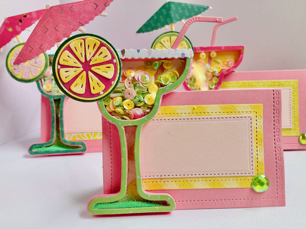 Cocktail Glass Shaker| Scrap Diva Designs